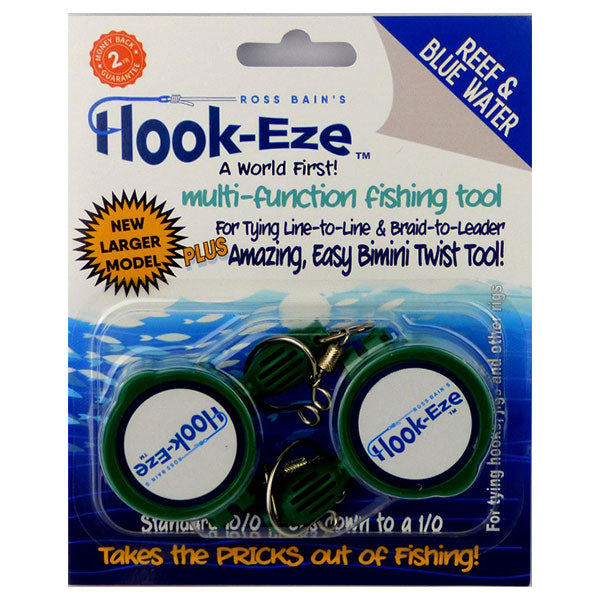 Large Hook Eze Fishing Knot Tying Tool Twin Pack in Green | Hook-Eze NZ ...