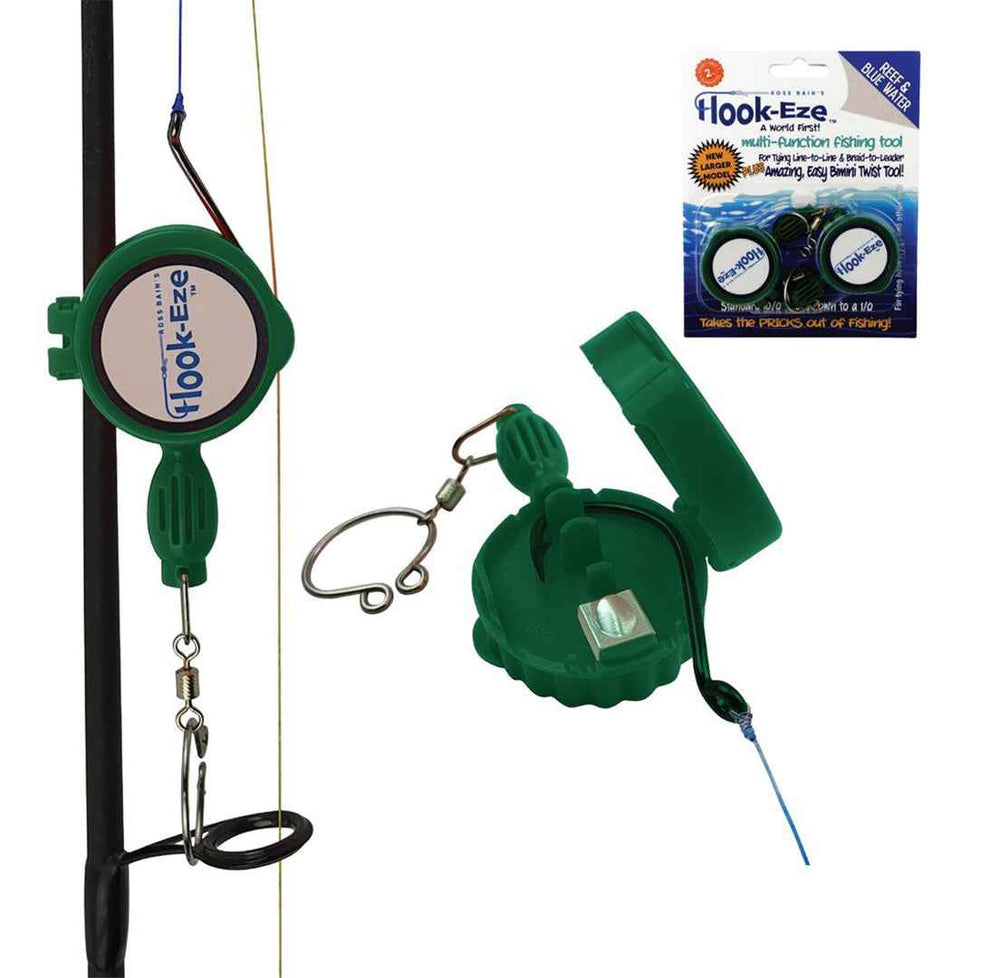 Large Hook Eze Fishing Knot Tying Tool Twin Pack in Green | Hook-Eze NZ ...